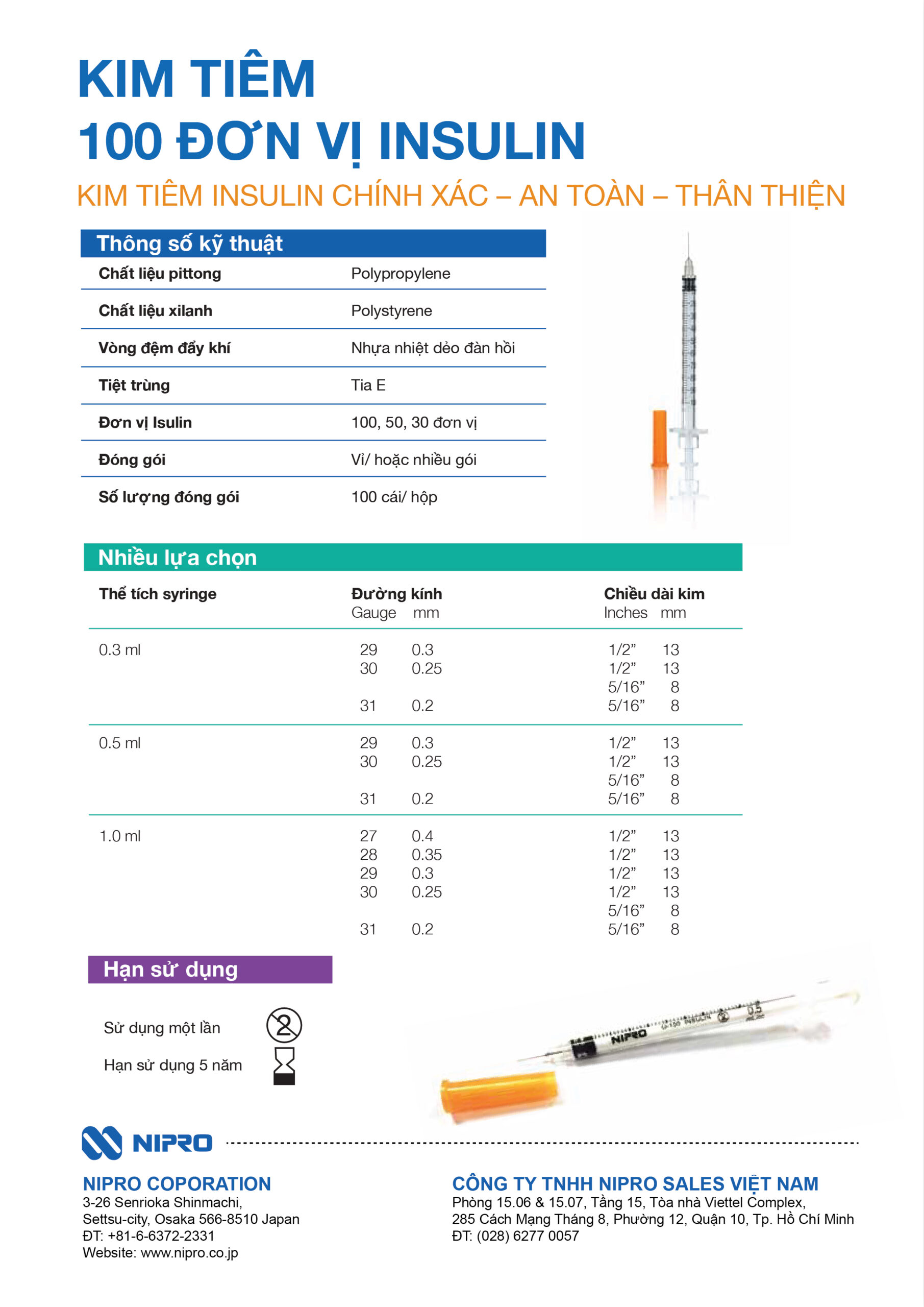 Kim Tiêm Insulin - Nipro Sales Việt Nam